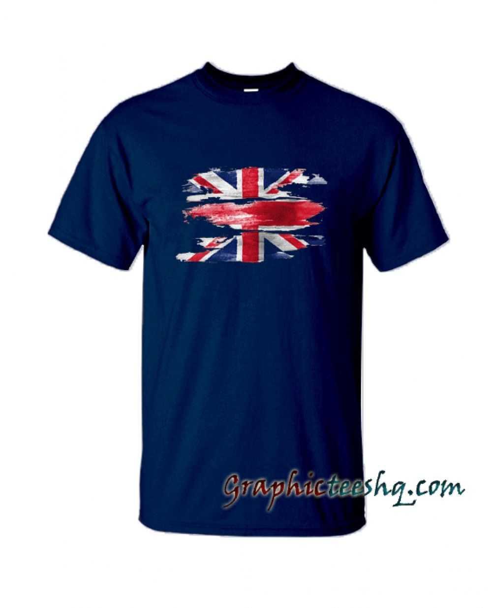 Union Jack NAVY tee shirt for adult men and women.