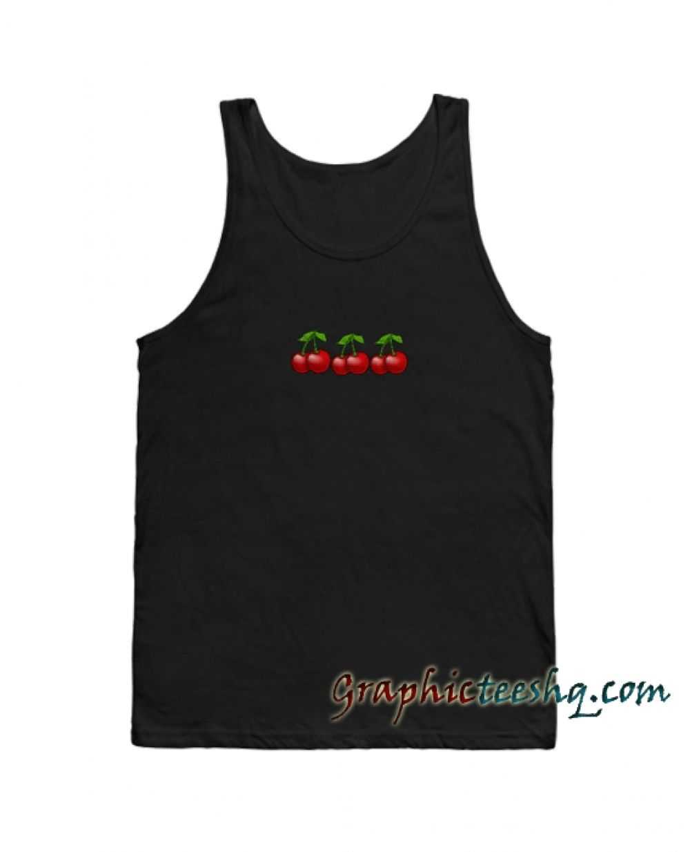 Red Cherry Tank top unisex for men and women by graphicteeshq