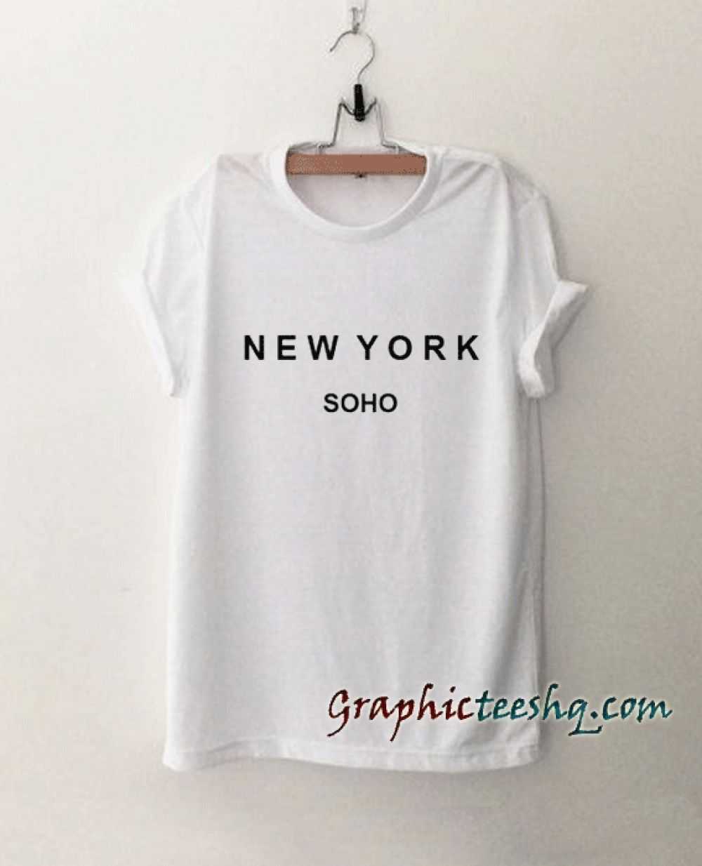 new york soho tee shirt for adult men and women. It feels soft