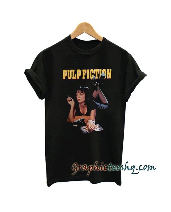 pulp fiction tee shirt for adult men and women. It feels soft
