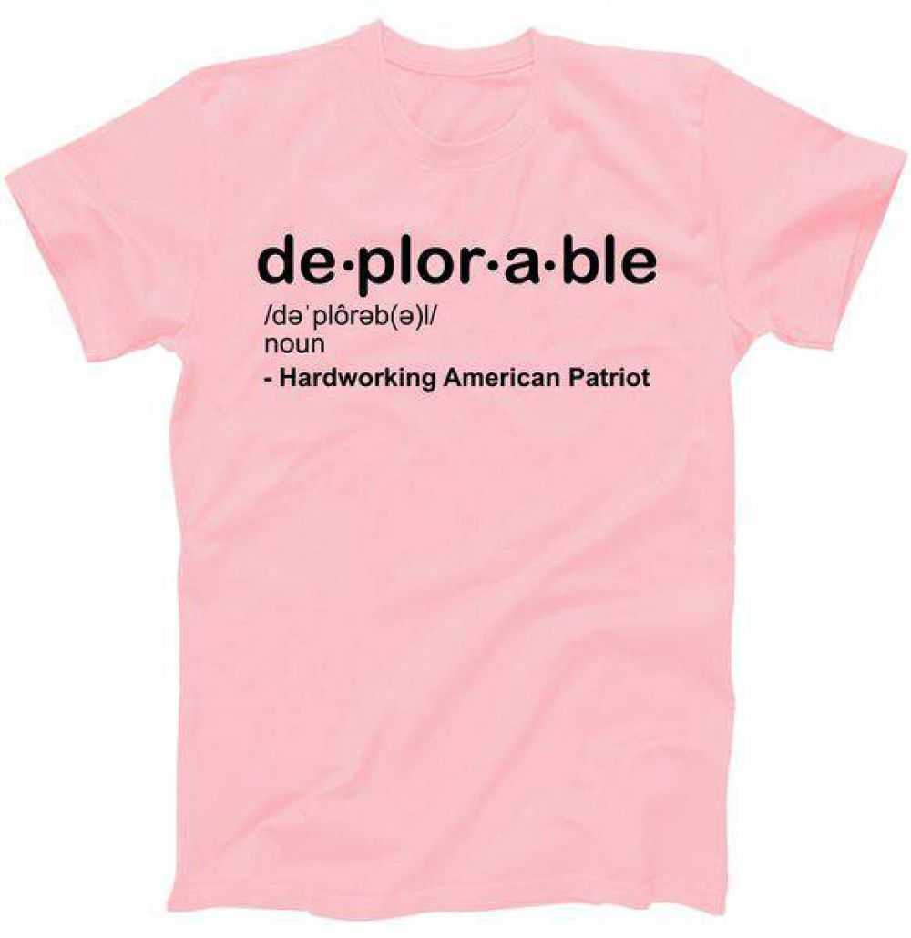 Deplorable Definition Hard Working American Donald Trump Tee Shirt for ...
