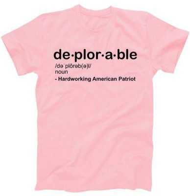 Deplorable Definition Hard Working American Donald Trump Tee Shirt for ...