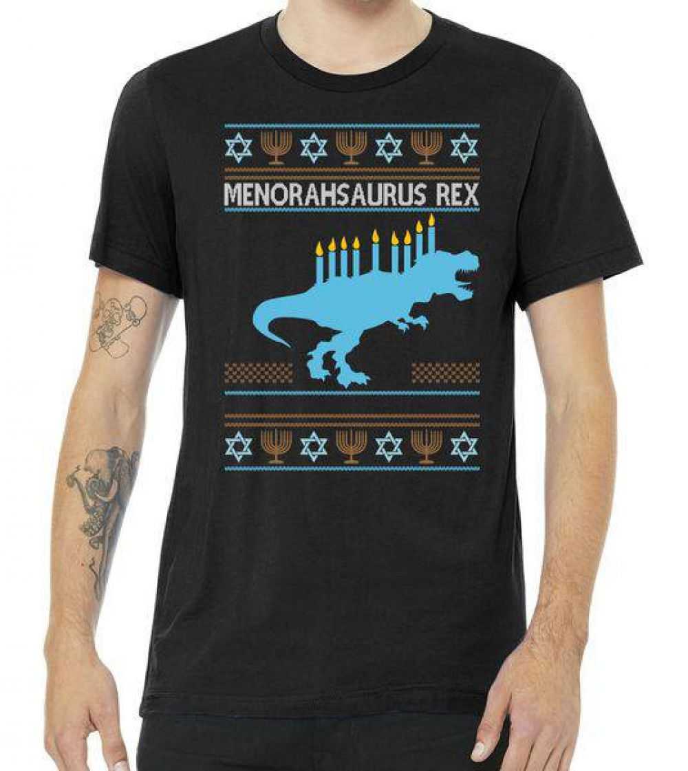 Menorahsaurus Rex Tee Shirt for adult men and women.It feels soft and ...
